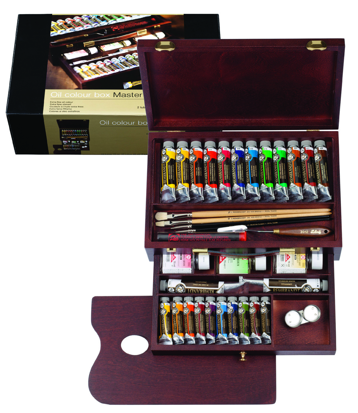 ROYAL TALENS REMBRANDT OIL COLOR BOX, WOODEN, MASTER
