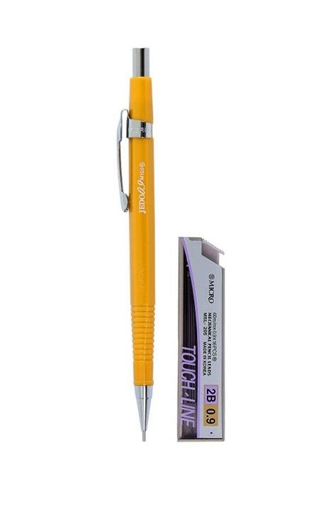 Micro Jedo Mechanical Pencil Value Pack, 0.9mm With 2B Lead, Yellow ...
