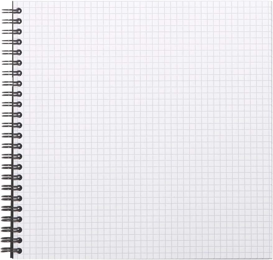 RHODIA REVERSE BOOK, BLACK, WIREBOUND, 5X5, 90G, 80SHEETS, 21X21 CM