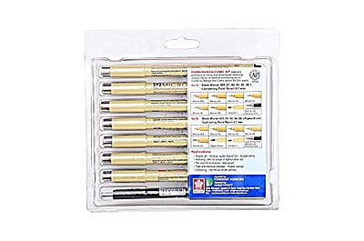 Sakura Pigma Manga Pro Comic Kit, 8Pc Set, Set B