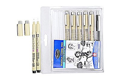 Sakura Pigma Manga Pro Comic Kit, 8Pc Set, Set B