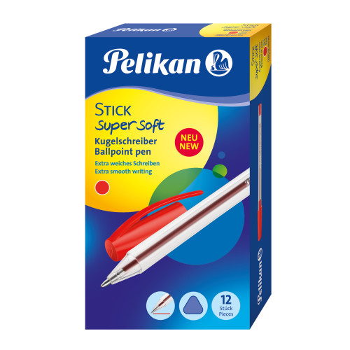 Pelikan Stick pen SUPERSOFT in folding box with 12 pieces