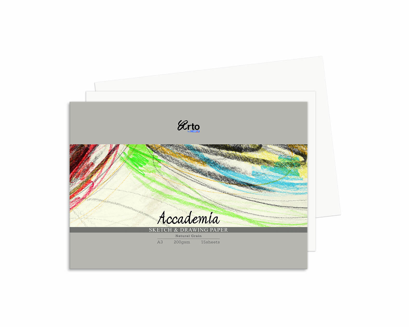 CAMPAP ACCADEMIA SKETCH & DRAWING PAPER PACK, NATURAL GRAIN, 200GSM, A3 ...