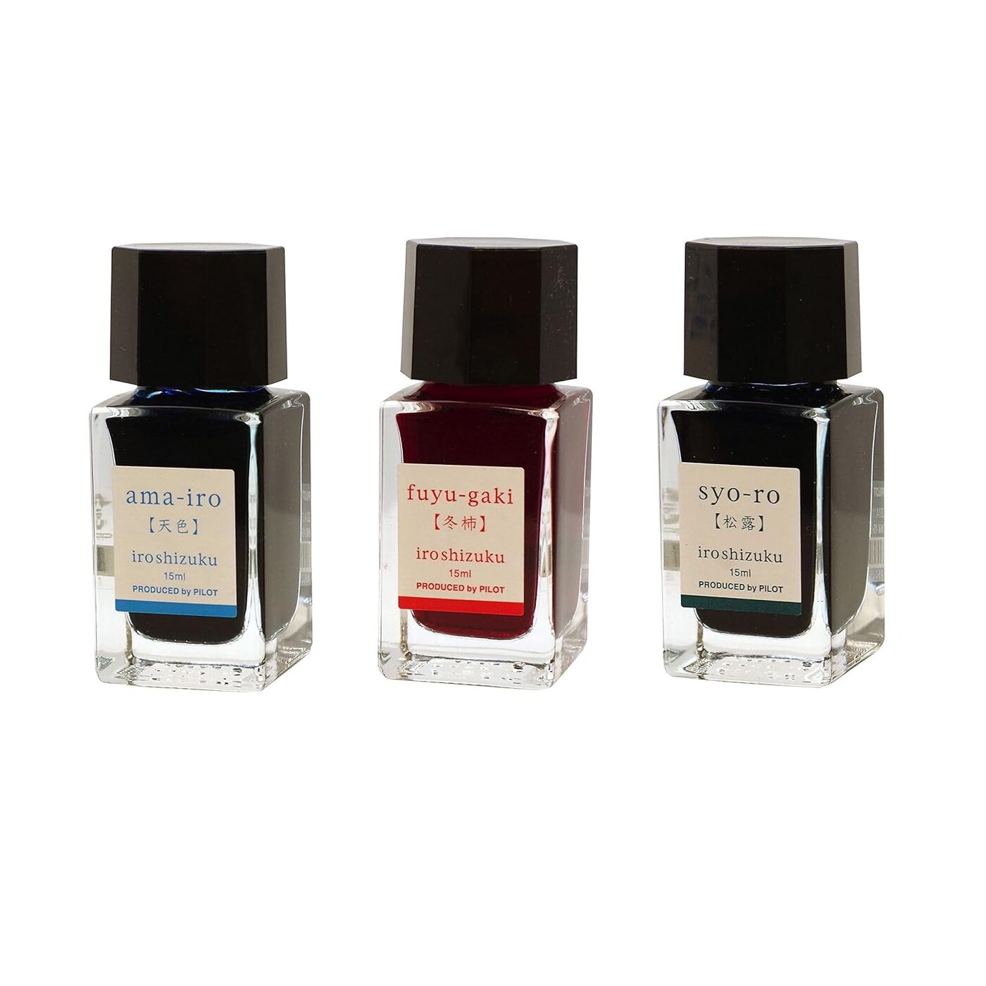 Pilot Iroshizuku Fountain Pen Ink Set, 3x15ml bottles
