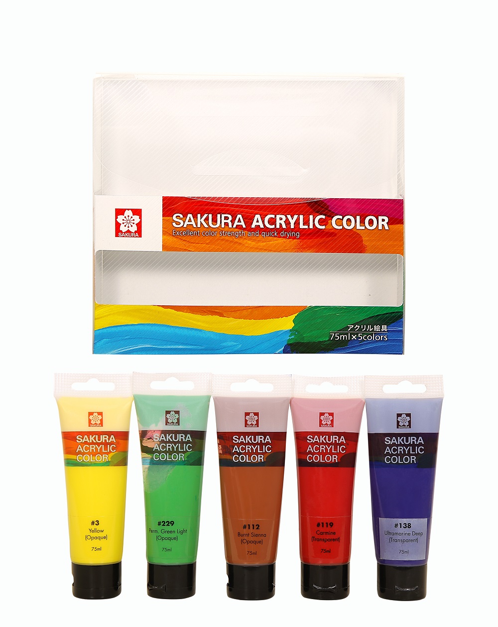 Discover the Brilliance of Sakura Acrylic Color: Vibrant 75ml Tubes for ...