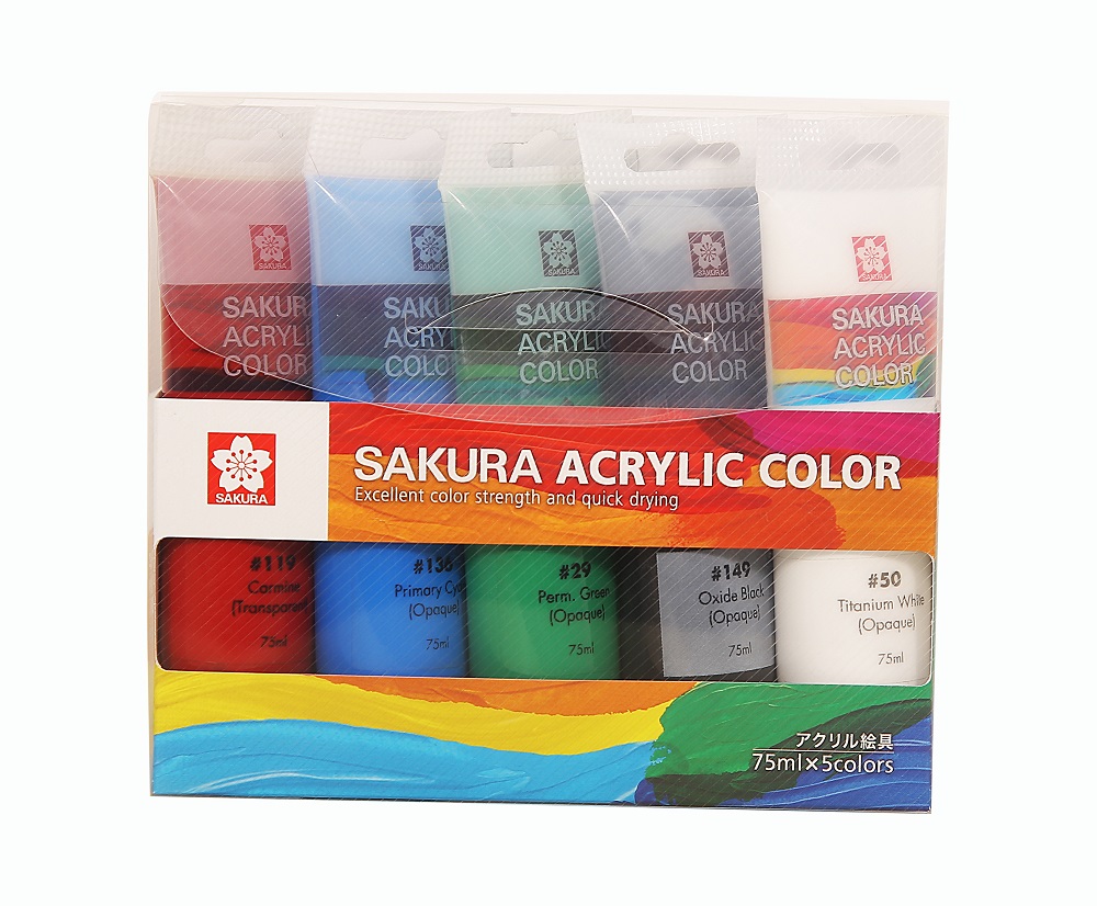 Discover the Brilliance of Sakura Acrylic Color: Vibrant 75ml Tubes for ...